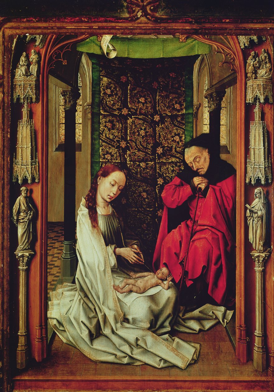 The Nativity, left wing of a triptych